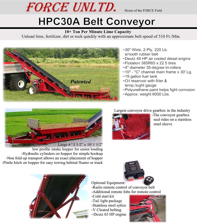 HPC30A Belt Conveyor | Apache Sprayers by Ohio Valley Ag | Precision ...